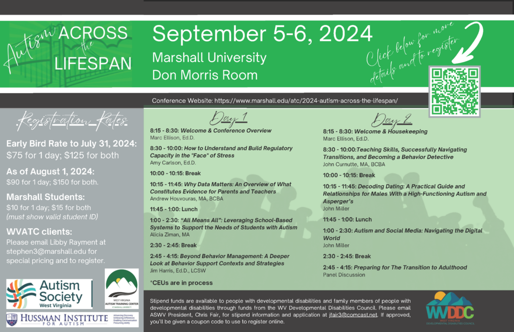 2024 Autism Across the Lifespan Conference – WV Autism Training Center