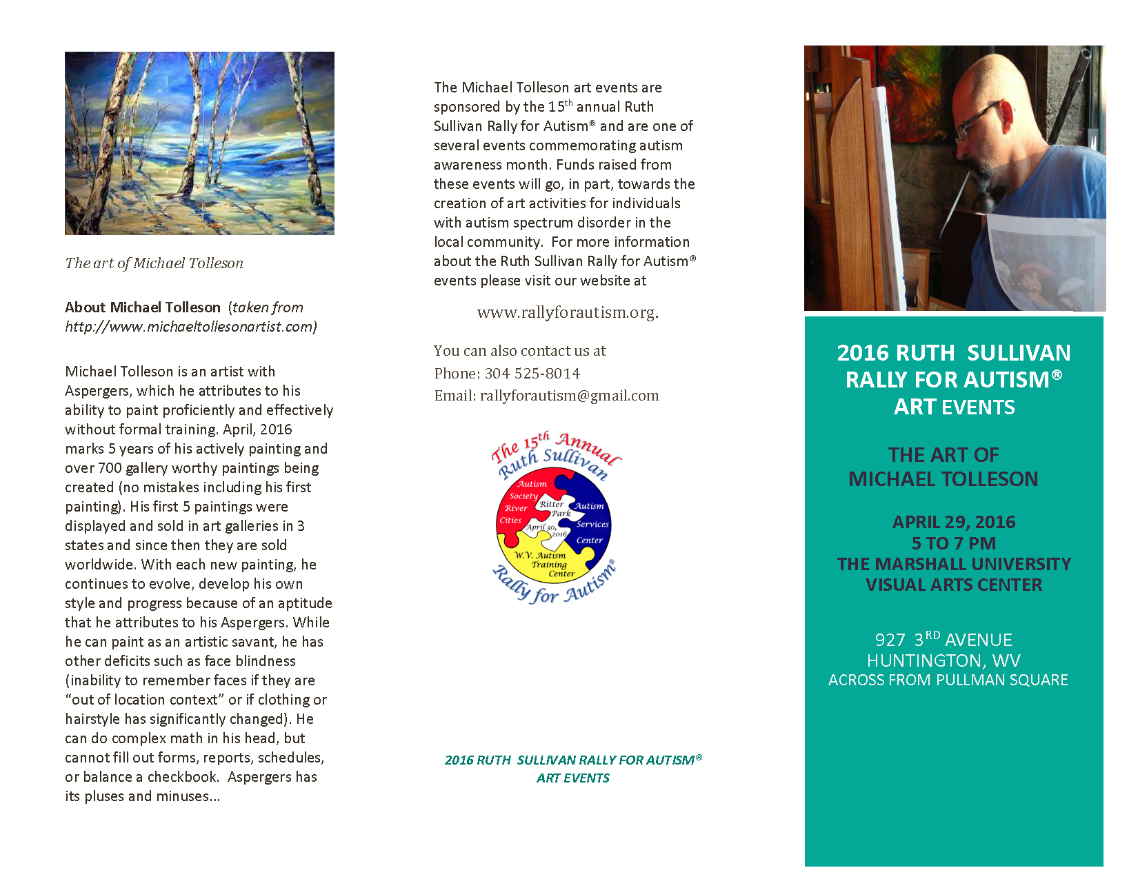 Michael Tolleson Art Events - WV Autism Training Center