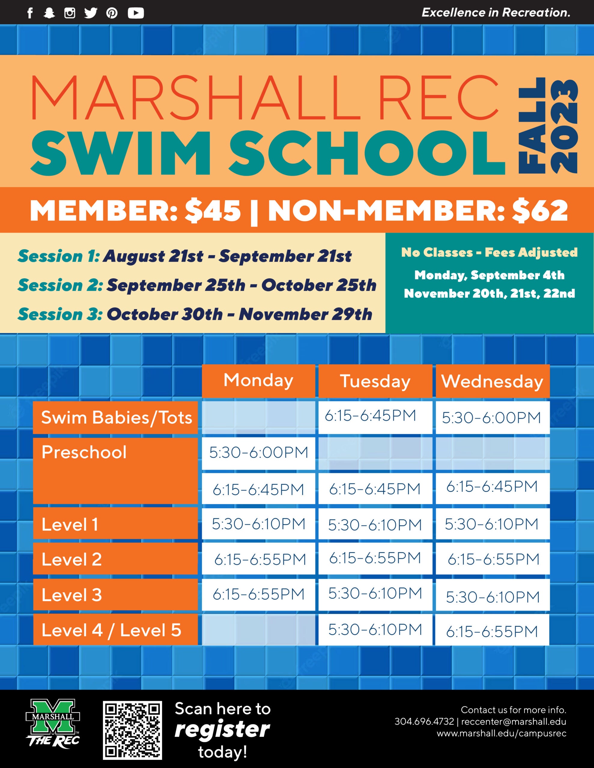 Group Swim Lessons - Campus Recreation