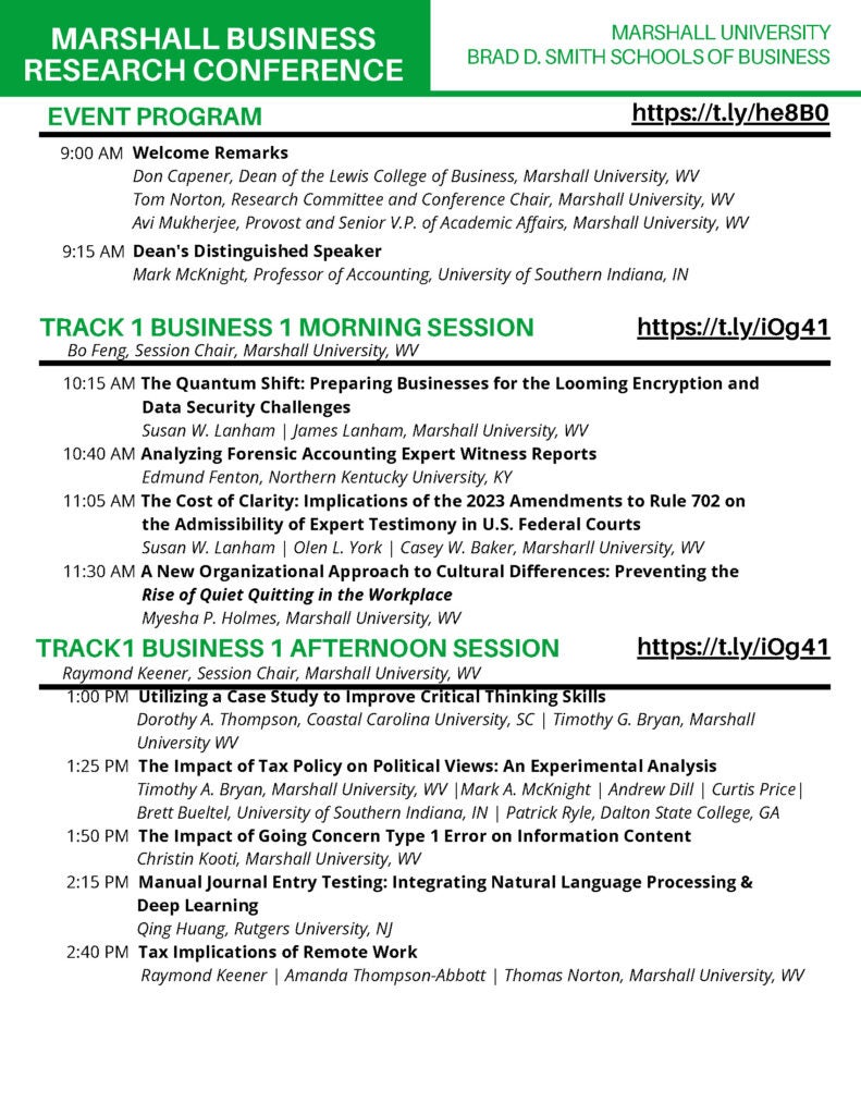 Marshall Business Research Conference