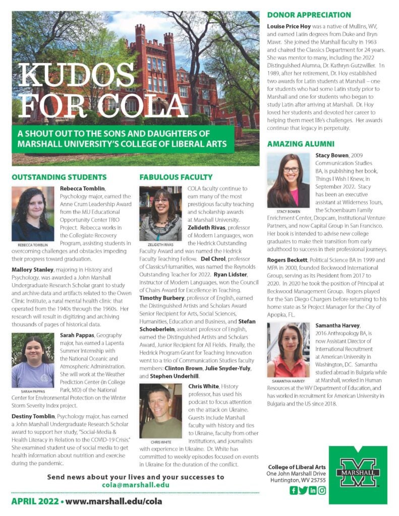 Kudos - College of Liberal Arts
