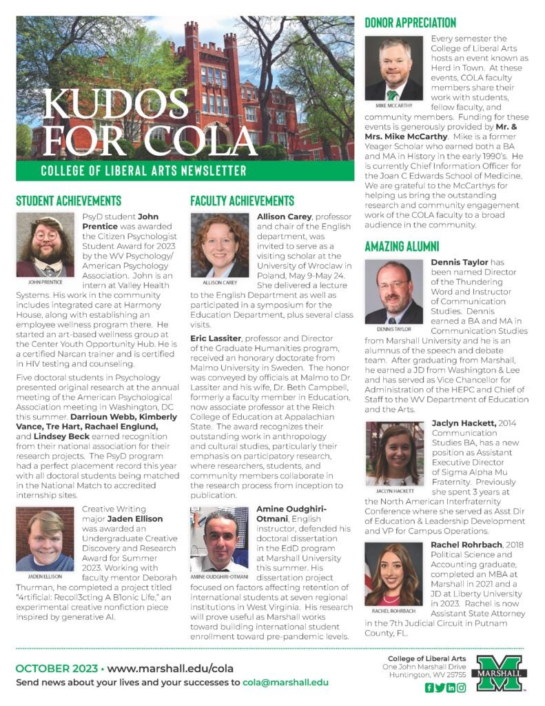 Kudos - College of Liberal Arts