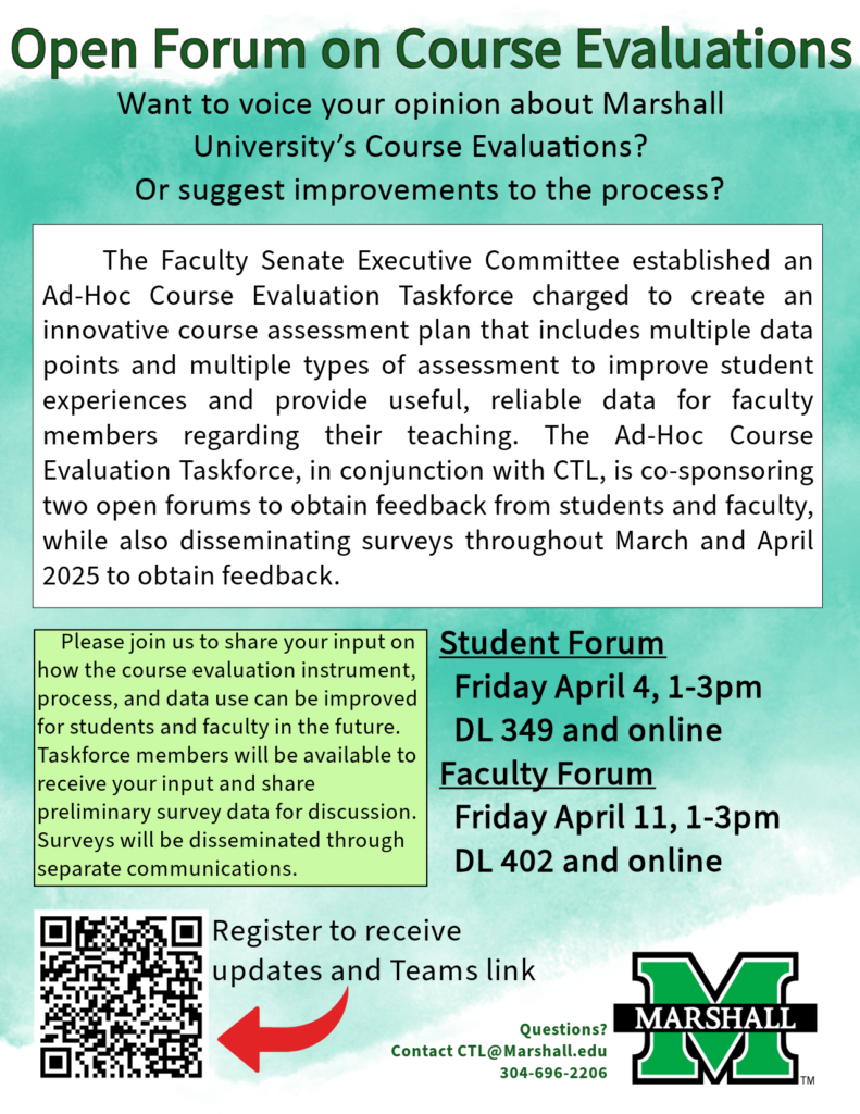 Course Evaluation Open Forums – Center for Teaching & Learning
