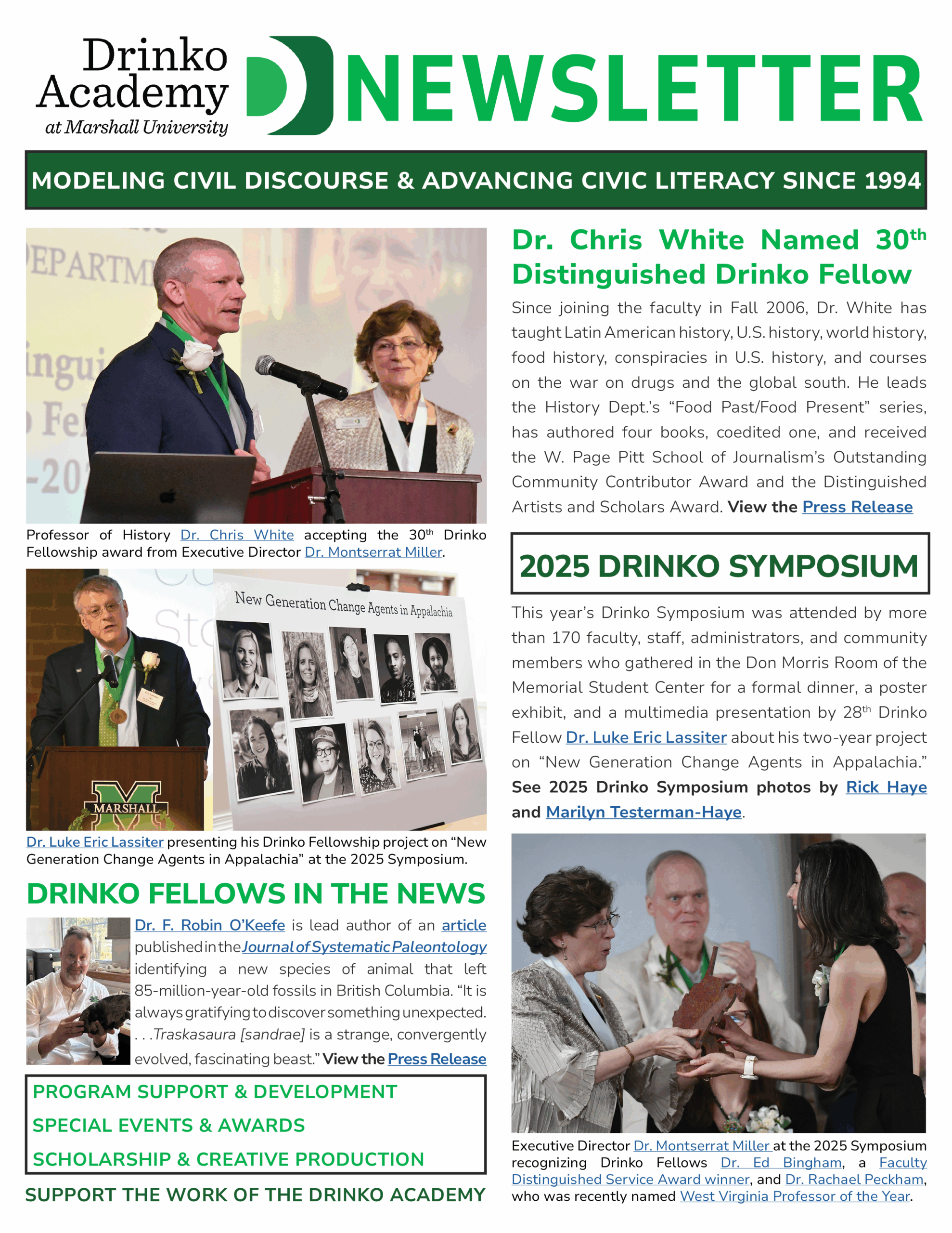NEWSLETTER - John Deaver Drinko Academy