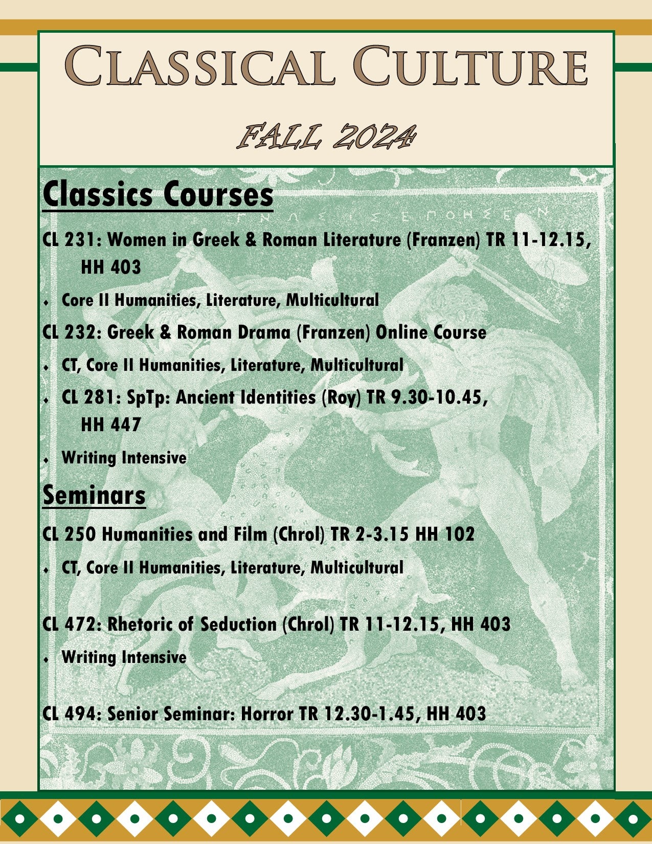 Classical Studies – Department of Humanities