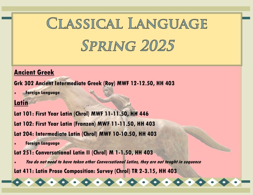 Classical Studies – Department of Humanities