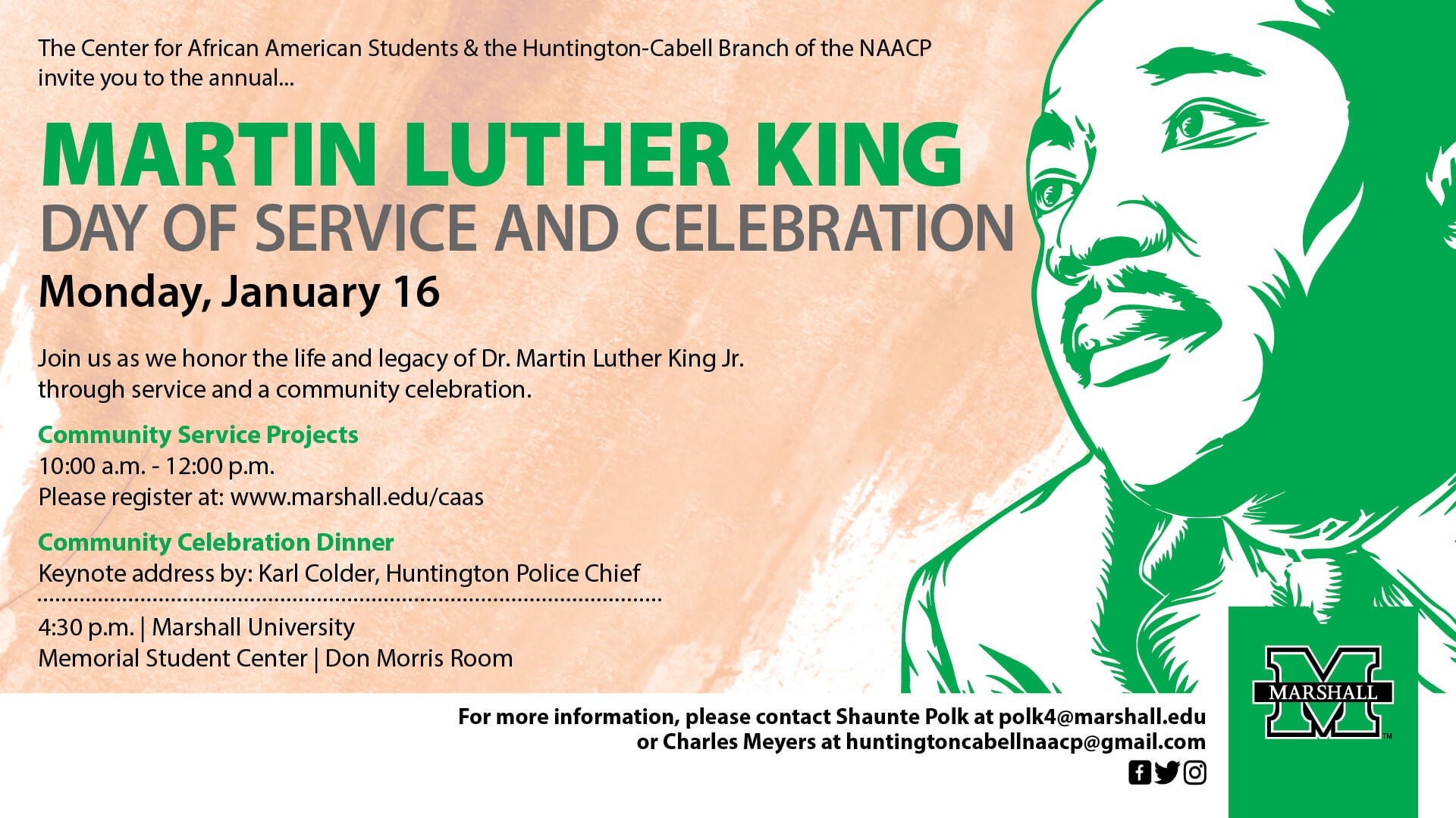 MLK Jr. Day of Service and Celebration set for Monday - Marshall ...