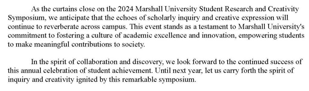 Student Research & Creativity Symposium 2024 – Office of Student Research