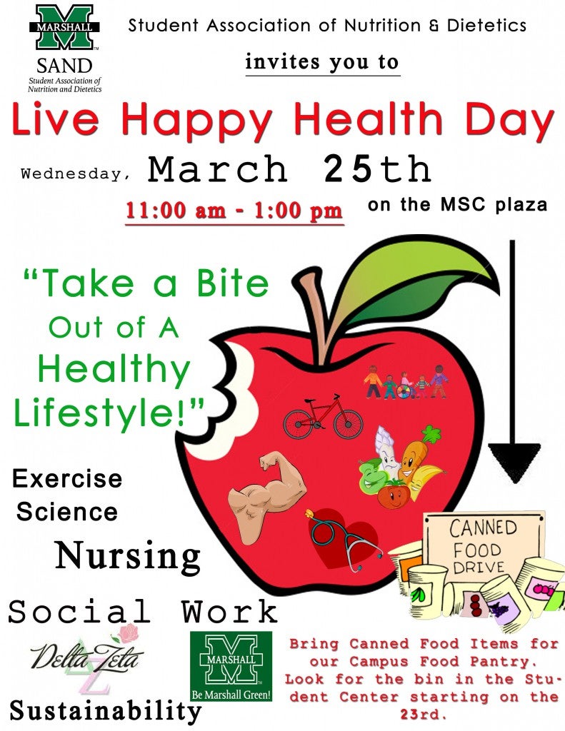 Live Happy Health Day – March 25th – Sustainability Department